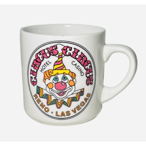 Dining | Circus Circus Reno Las Vegas Coffee Mug White 3 12 Vintage ...